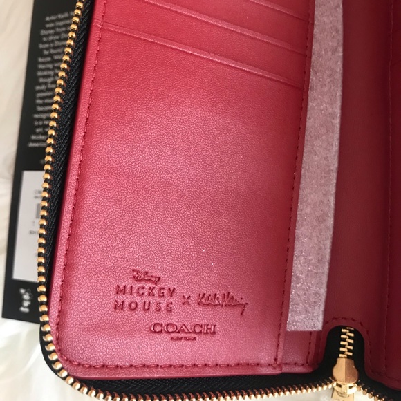 Coach | Bags | Coach Disney Mickey Mouse X Keith Haring Medium Id Zip Wallet | Poshmark